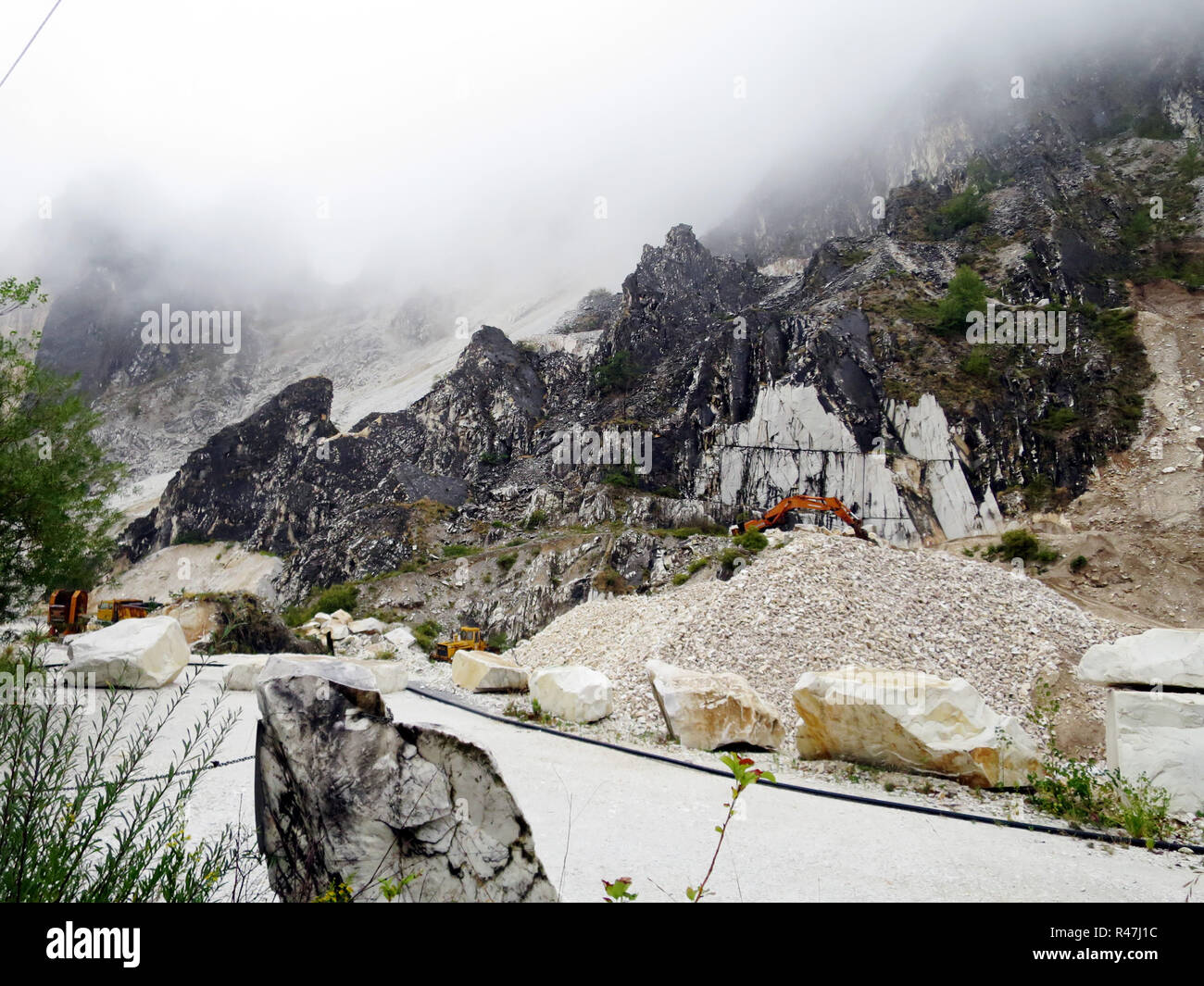 marble mining area in the mountains Stock Photo - Alamy
