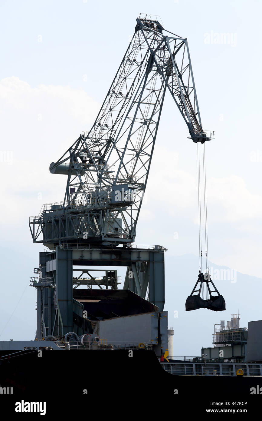 loading in coal cargo terminal Stock Photo - Alamy