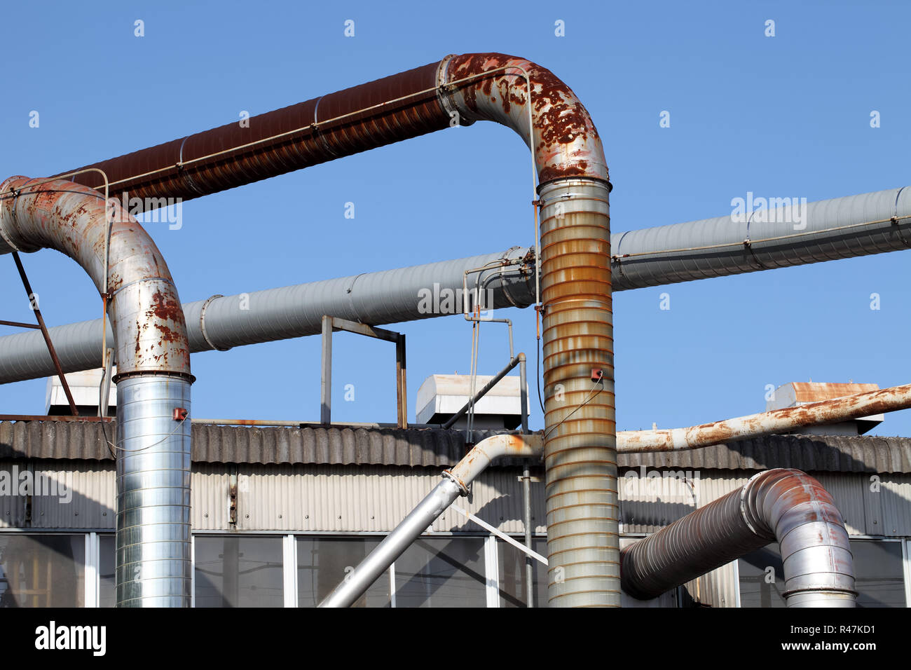 old rusty refinery exterior Stock Photo - Alamy