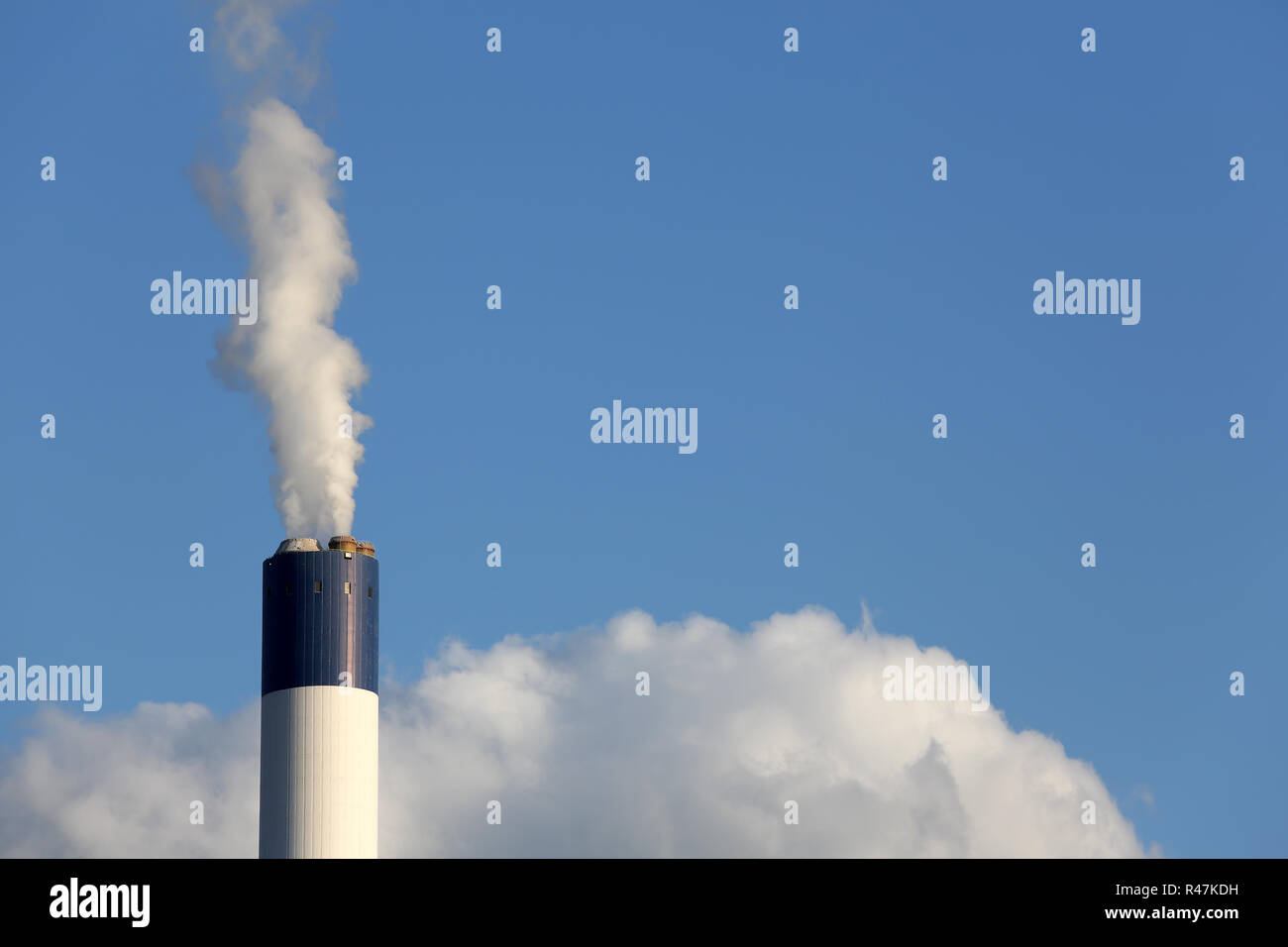 Industrial refinery plant with smokestack Stock Photo - Alamy
