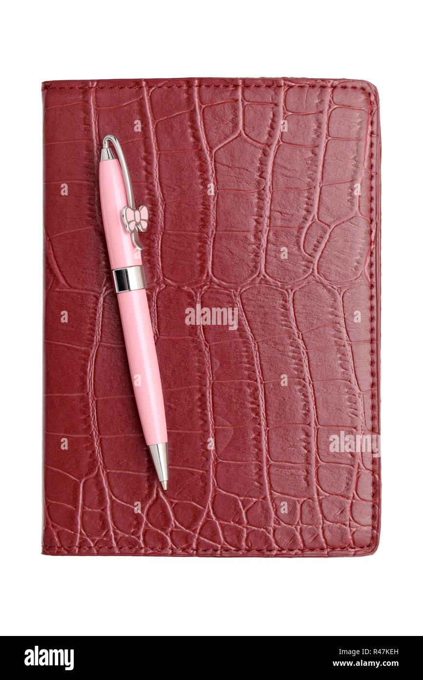 Pink diary cover leather Cut Out Stock Images & Pictures - Alamy