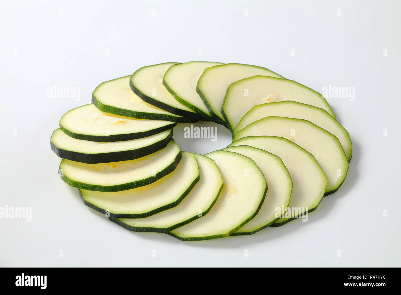 circle of sliced zucchini Stock Photo - Alamy