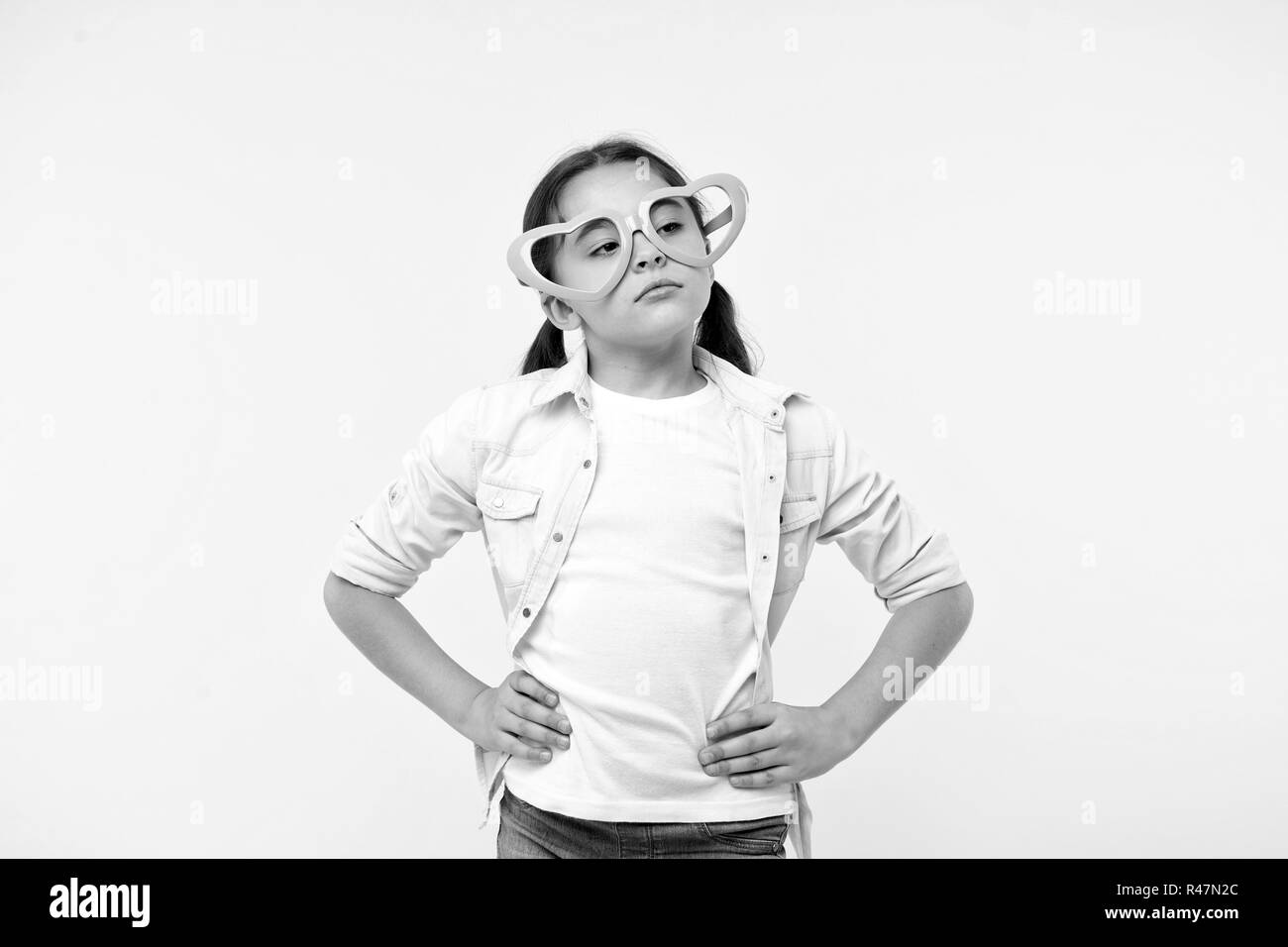 I do not care. Child calm indifferent face yellow background. Kid ...