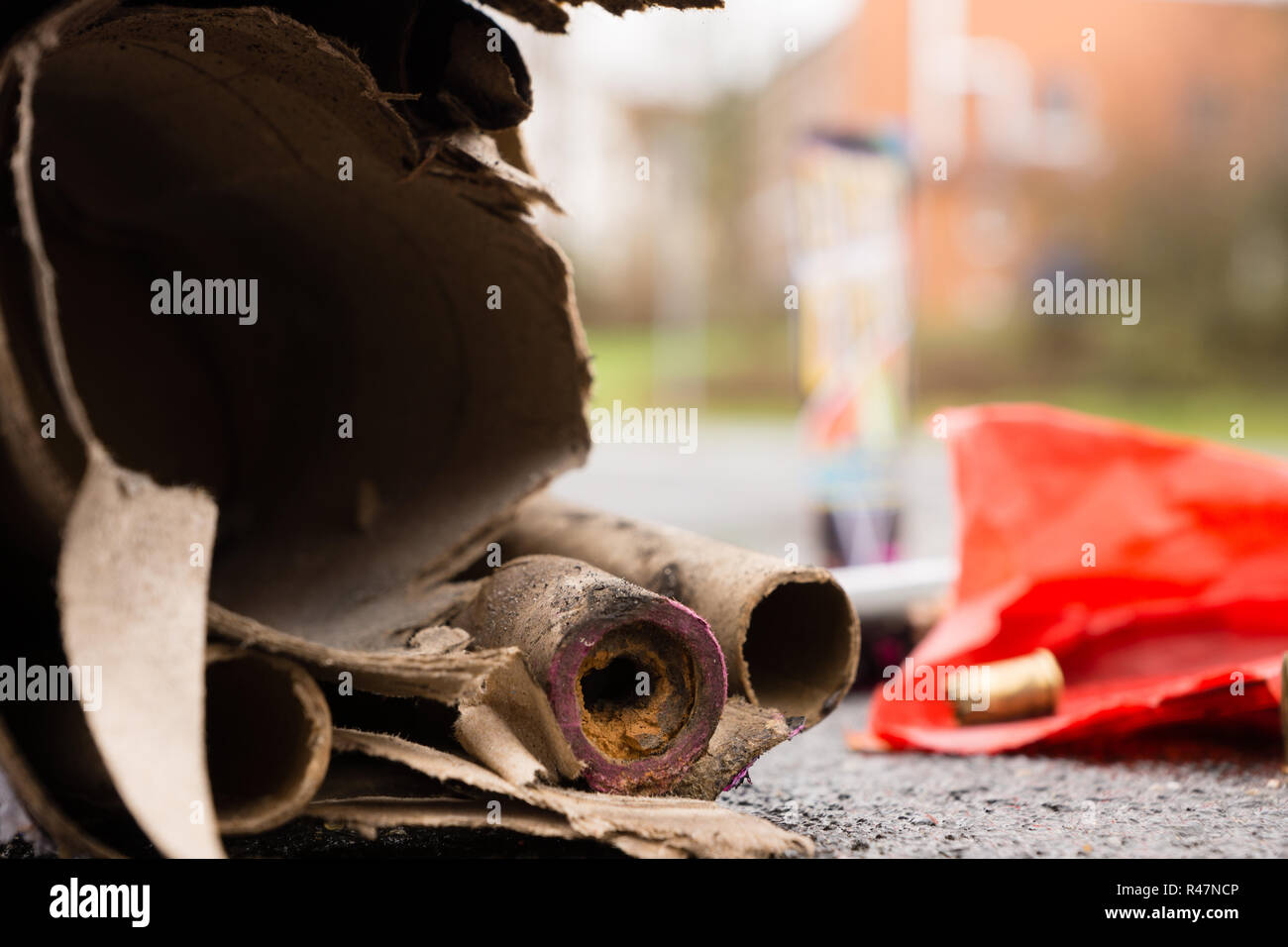 Used firework packaging hi-res stock photography and images - Alamy
