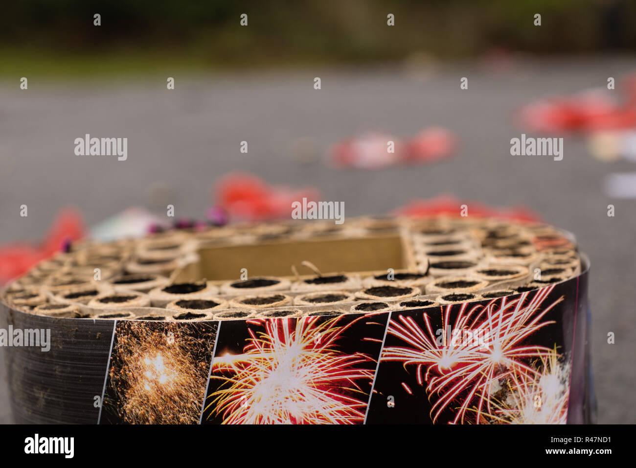 Used firework packing hi-res stock photography and images - Alamy