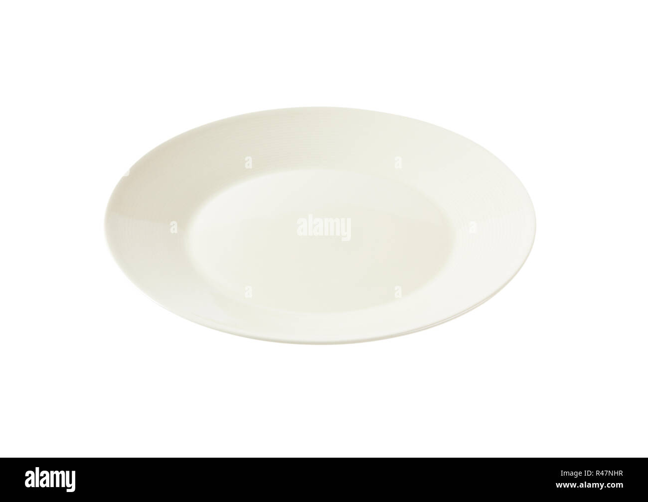 Empty creamy dinner plate Stock Photo - Alamy