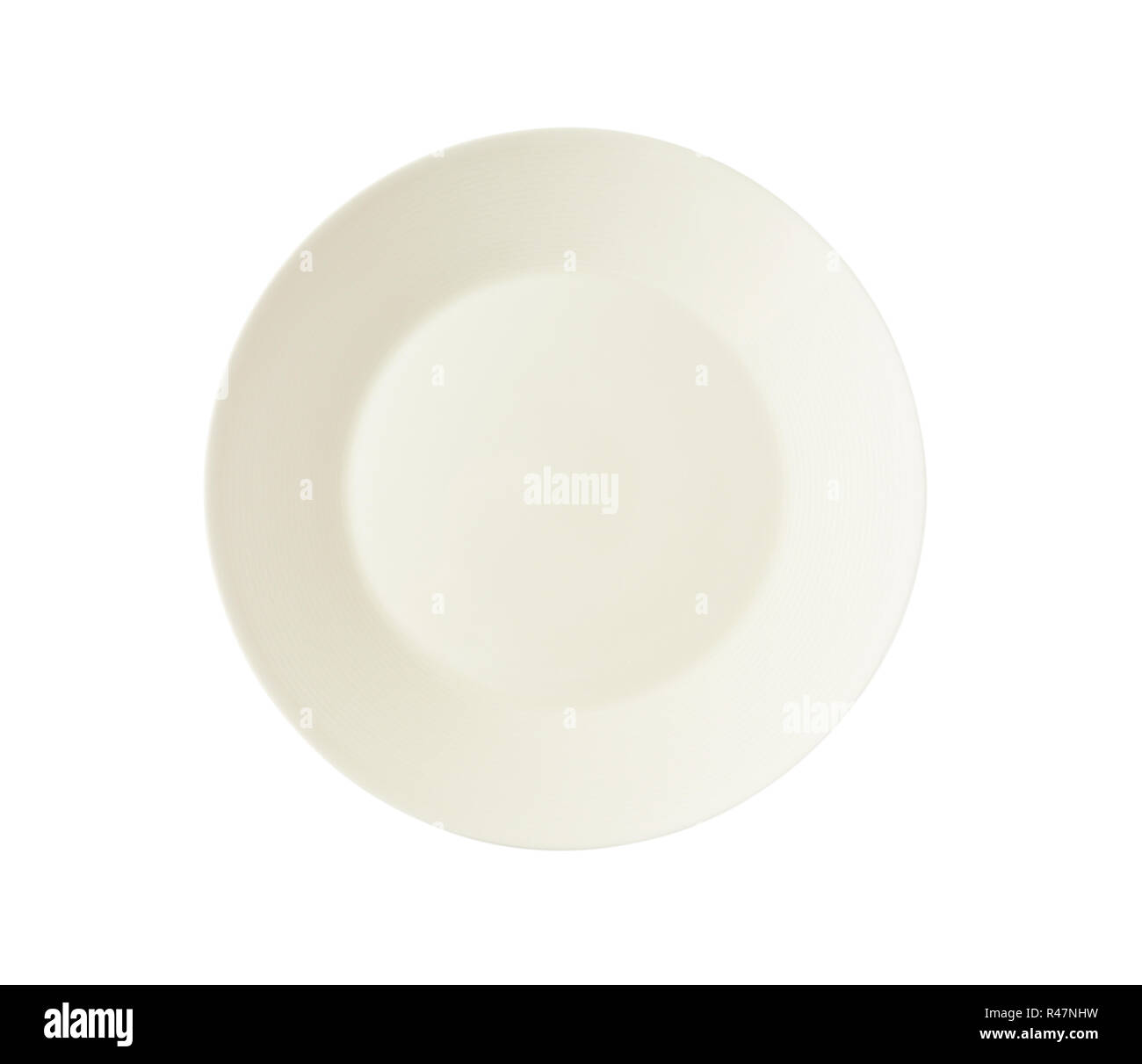 Empty creamy dinner plate Stock Photo - Alamy