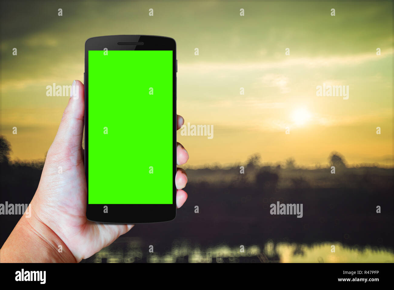 Modern mobile phone in the hand Stock Photo - Alamy