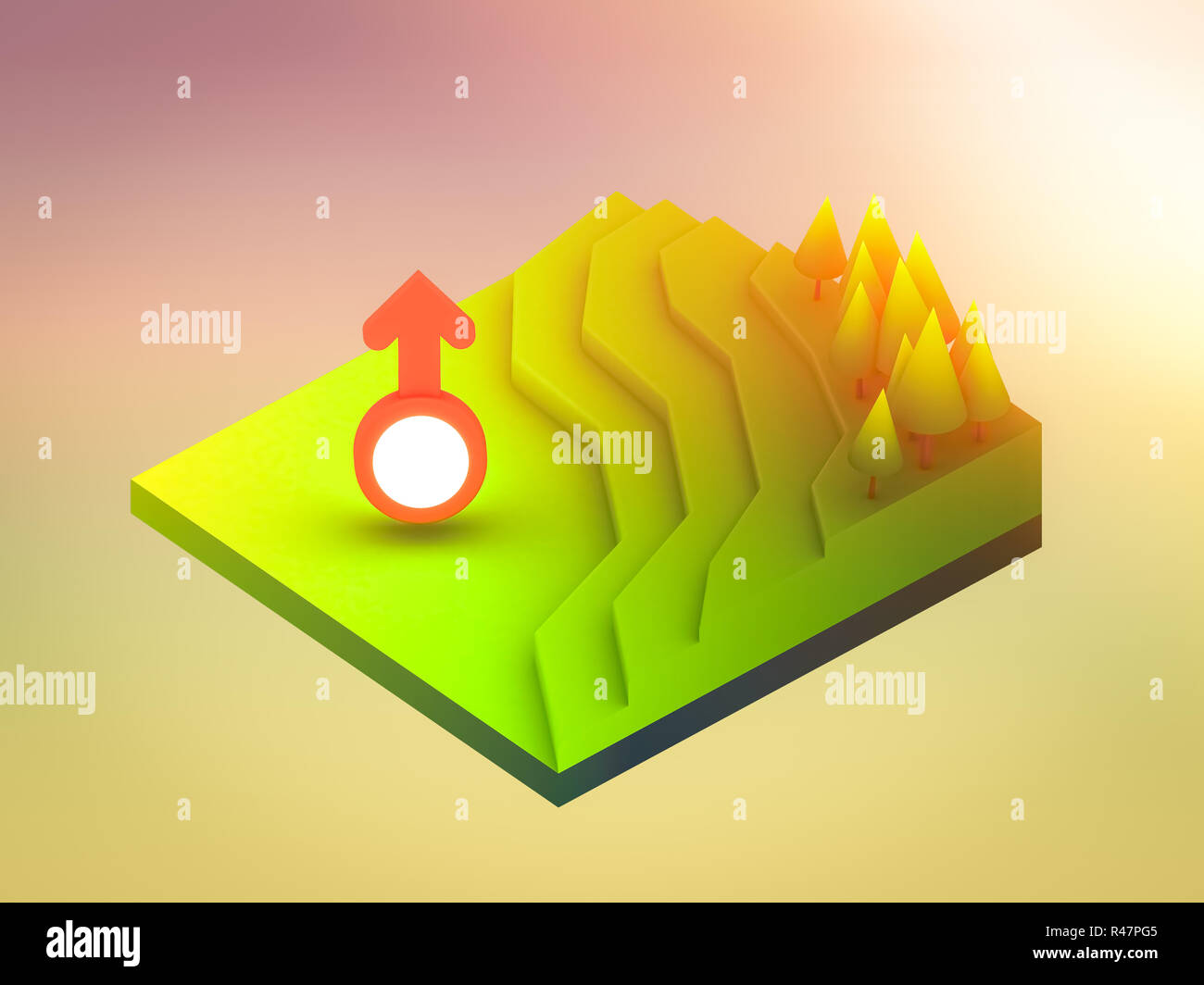 landscape concept isometric infographic,showing data analytics Stock ...
