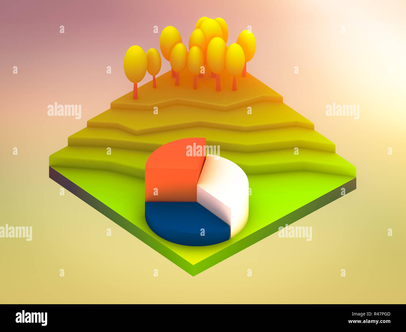 landscape concept isometric infographic,showing data analytics Stock ...