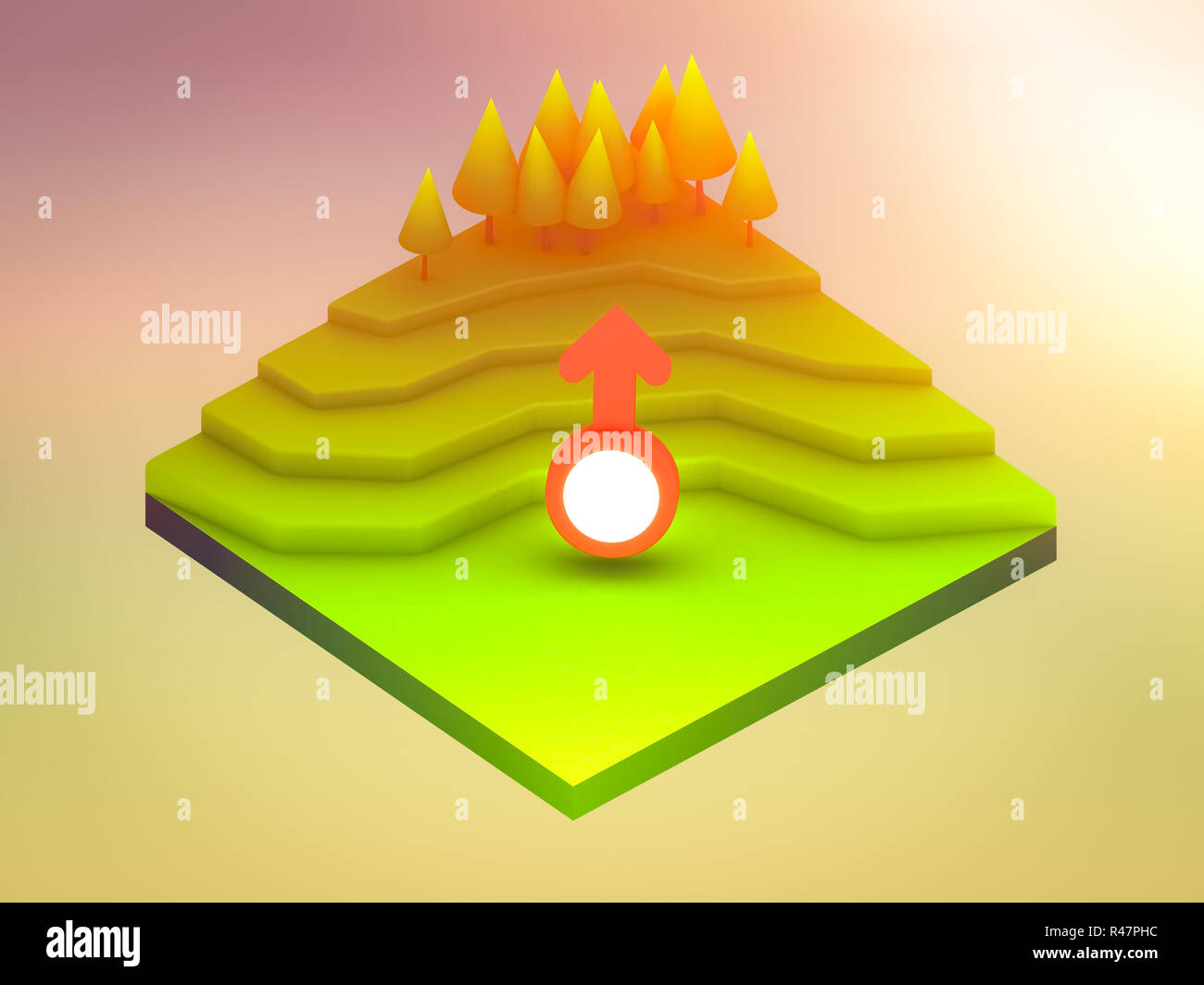 landscape concept isometric infographic,showing data analytics Stock ...
