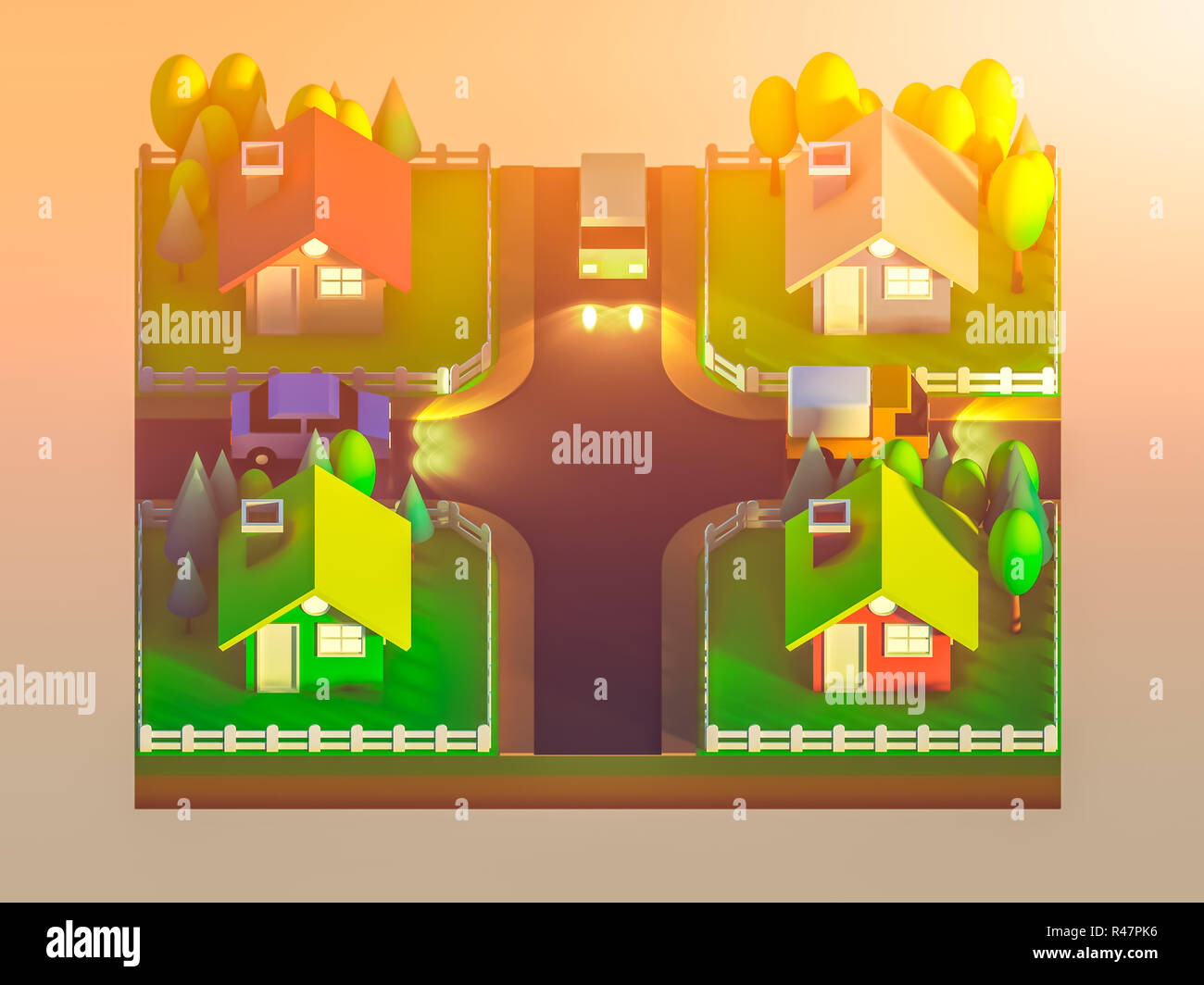 green earth concept in isometric view Stock Photo - Alamy