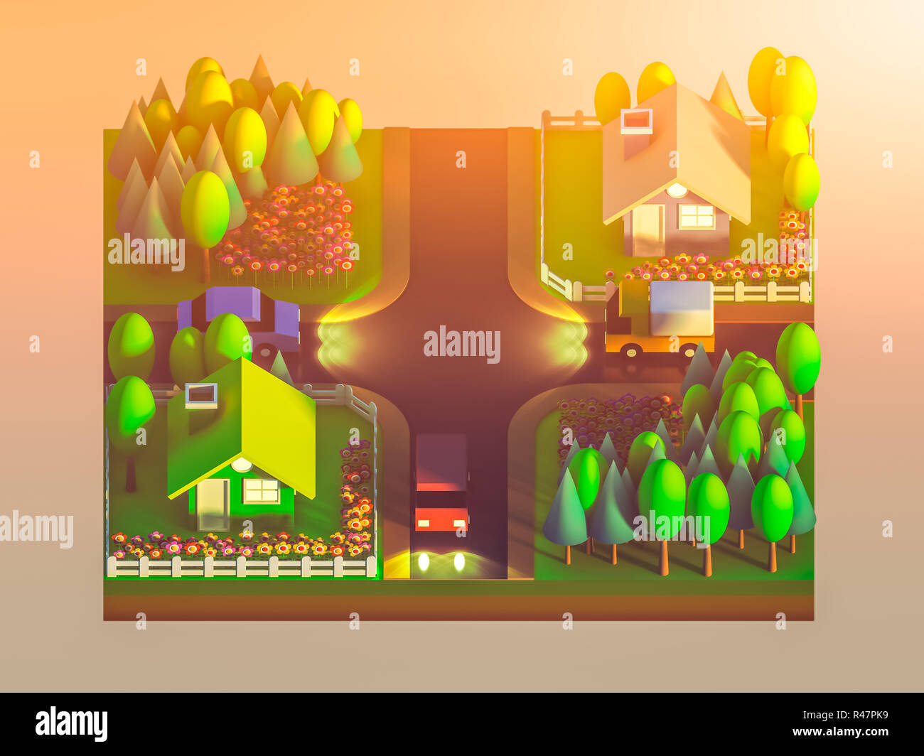 green earth concept in isometric view Stock Photo - Alamy