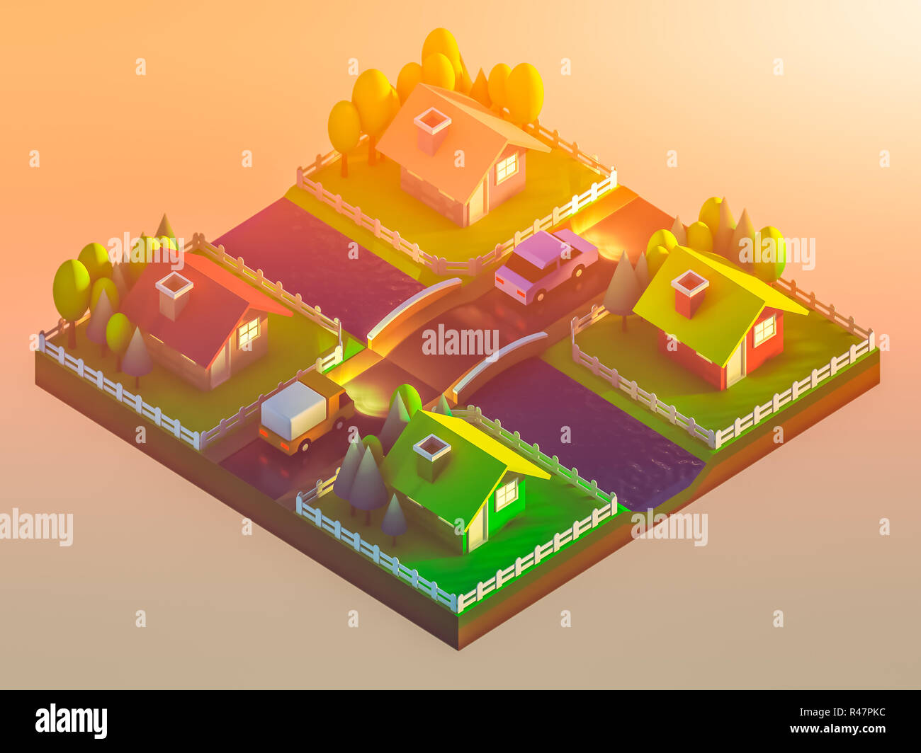 green earth concept in isometric view Stock Photo - Alamy
