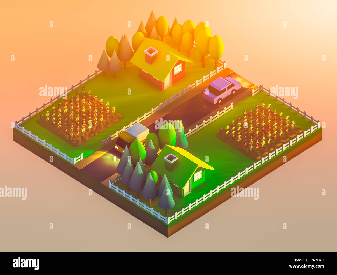 green earth concept in isometric view Stock Photo - Alamy