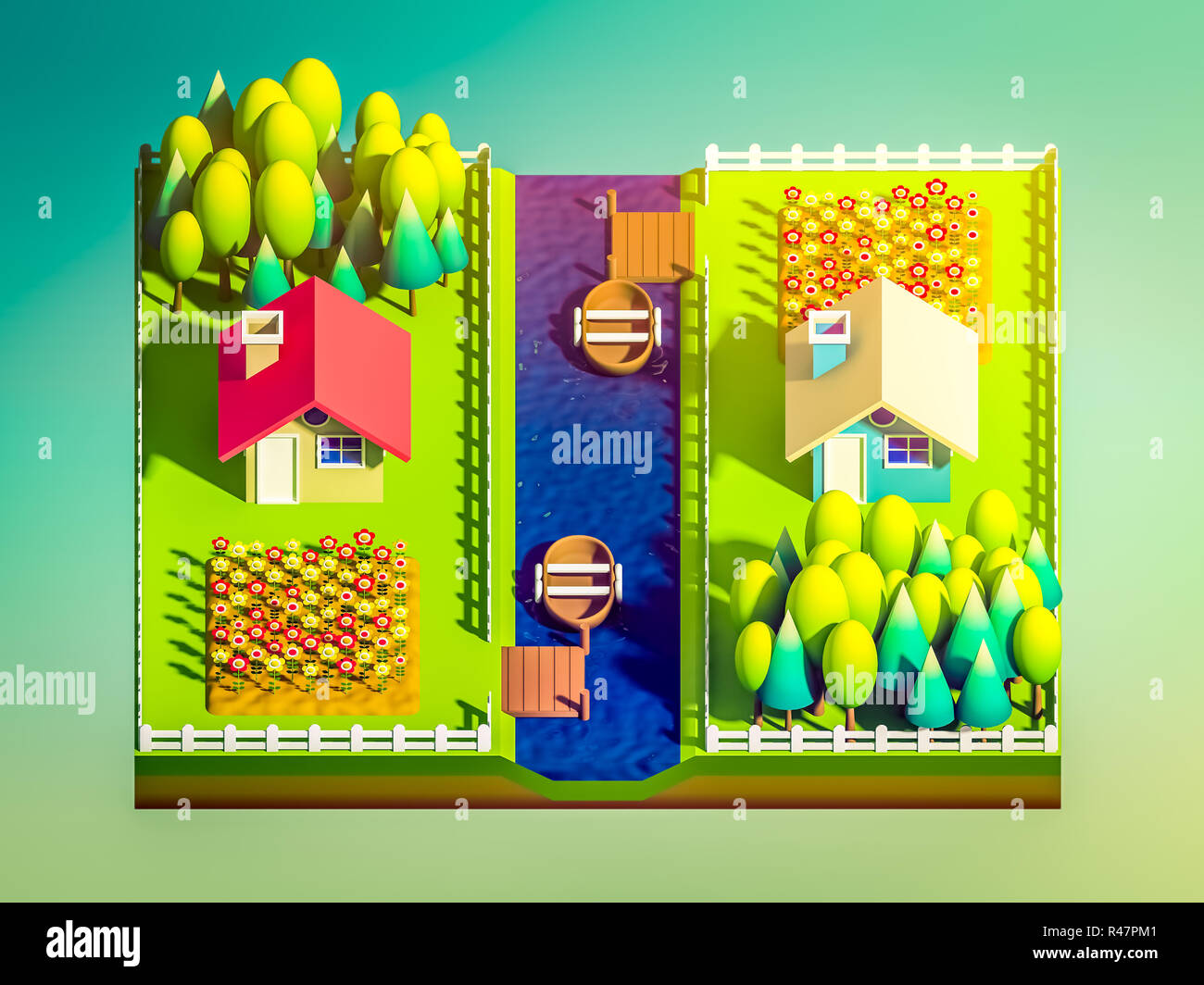 green earth concept in isometric view Stock Photo - Alamy