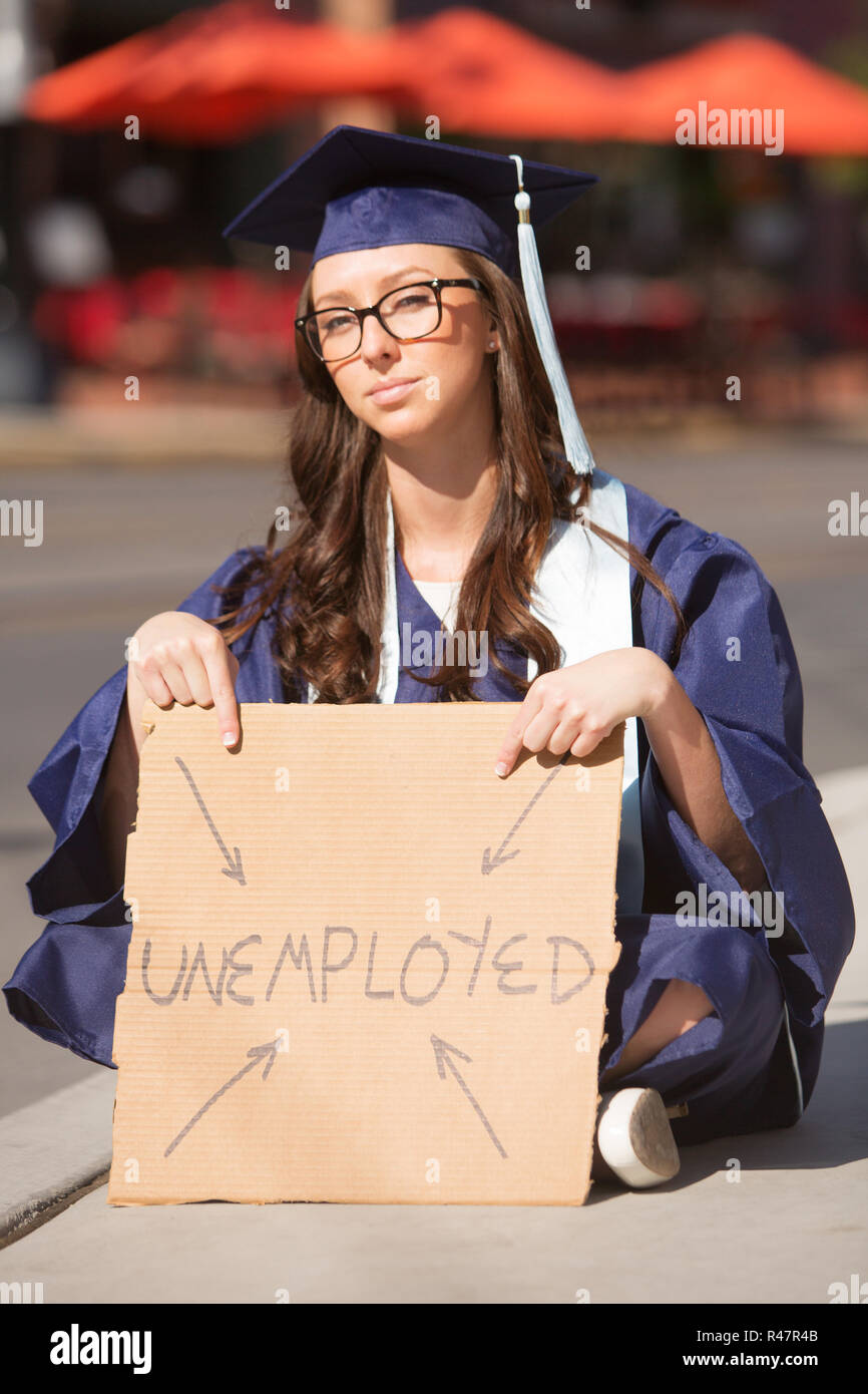 Unemployed Young Graduate Stock Photo - Alamy
