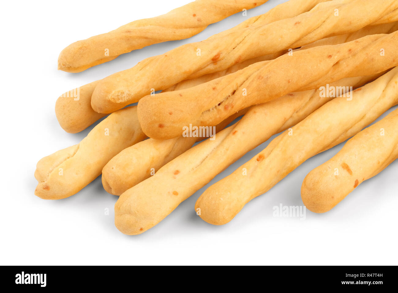 Toasted wheat bread sticks isolated on a white background Stock Photo ...