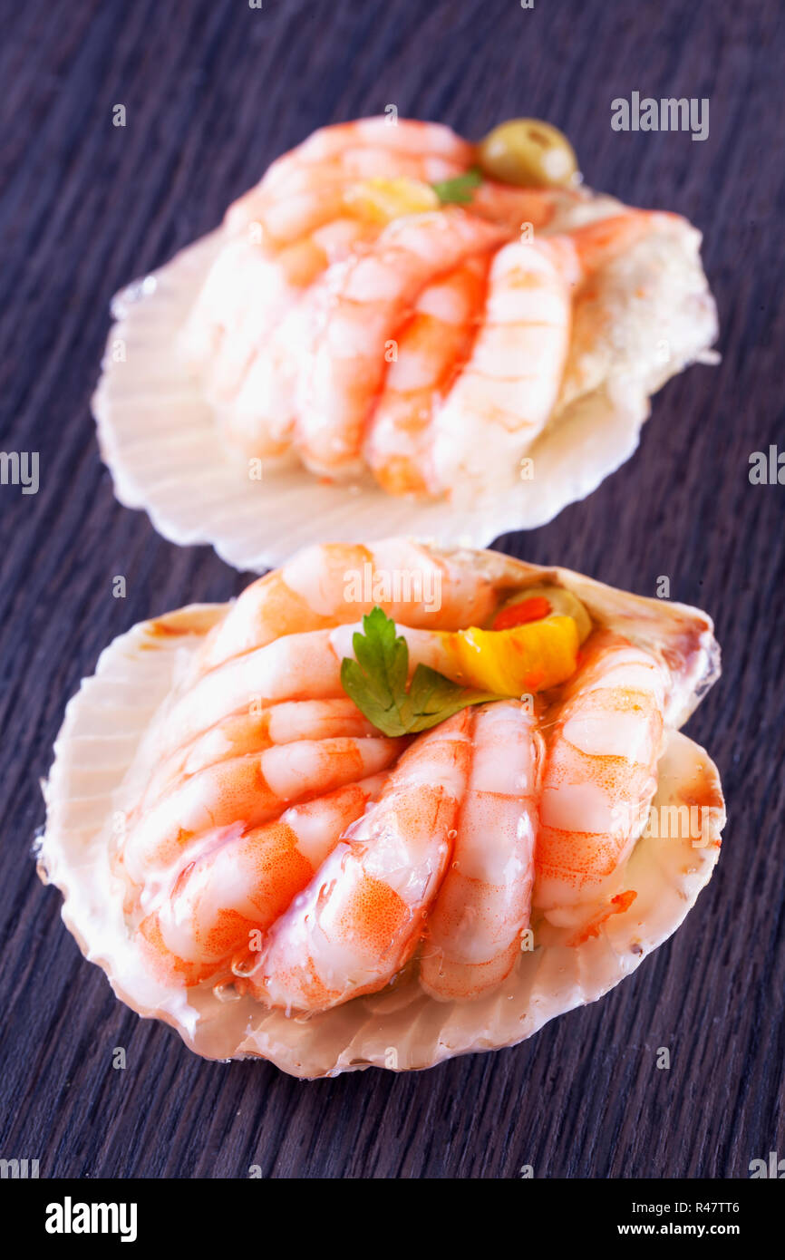 Shrimp in jelly Stock Photo - Alamy