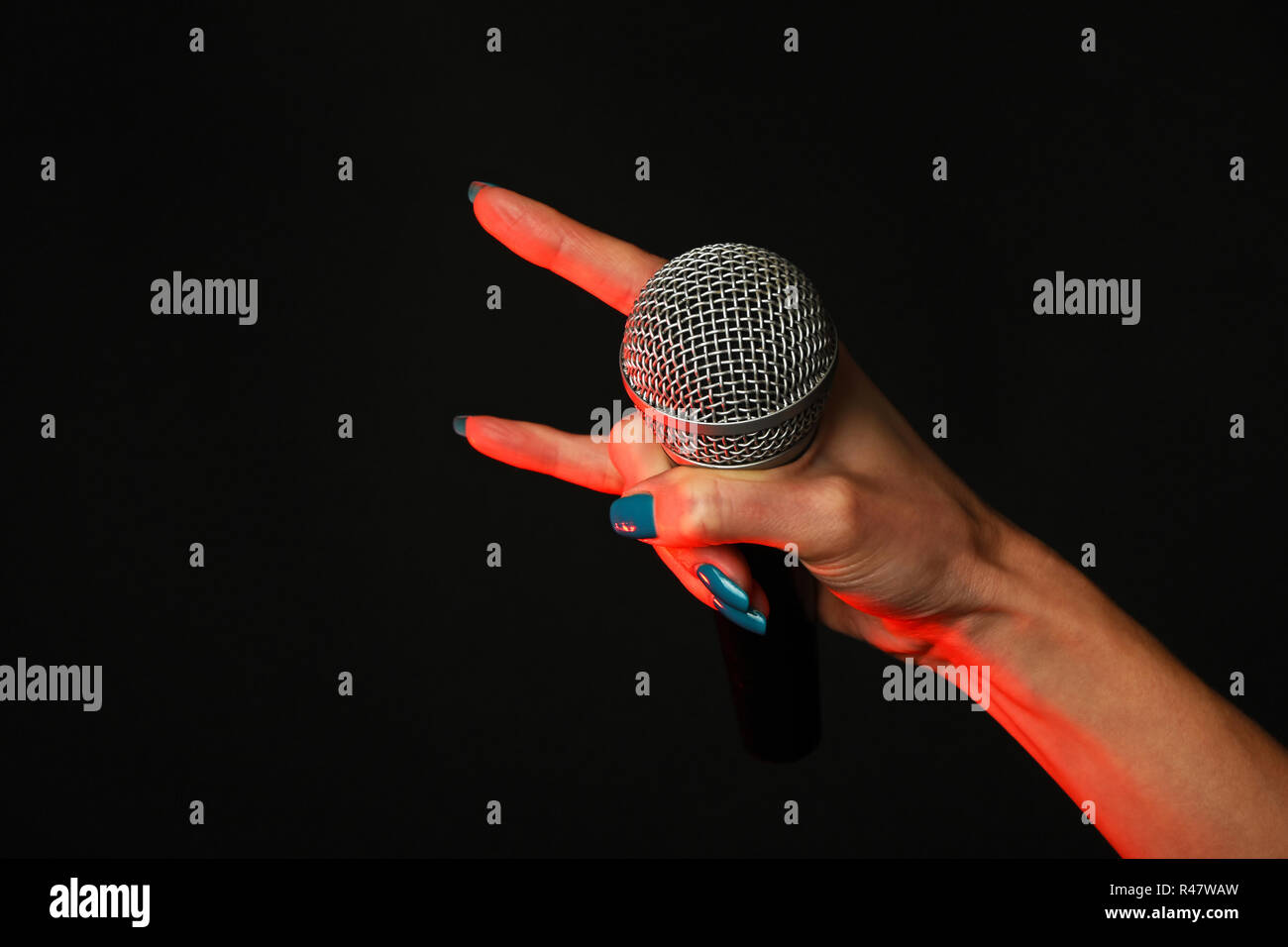 Rock devil horns hand sign hi-res stock photography and images - Alamy