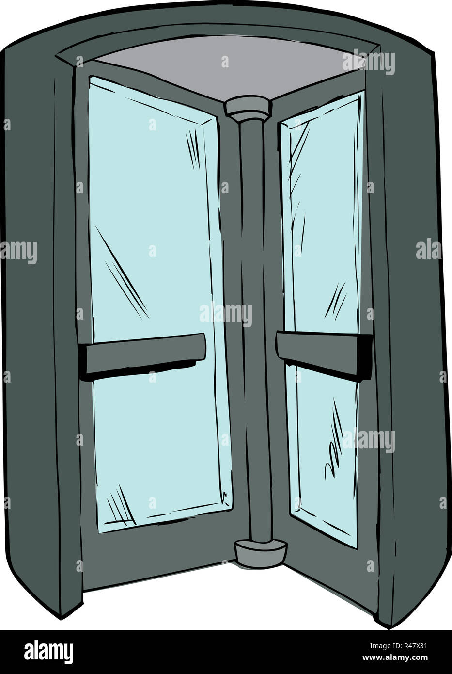 Interior of Revolving Door Stock Photo - Alamy