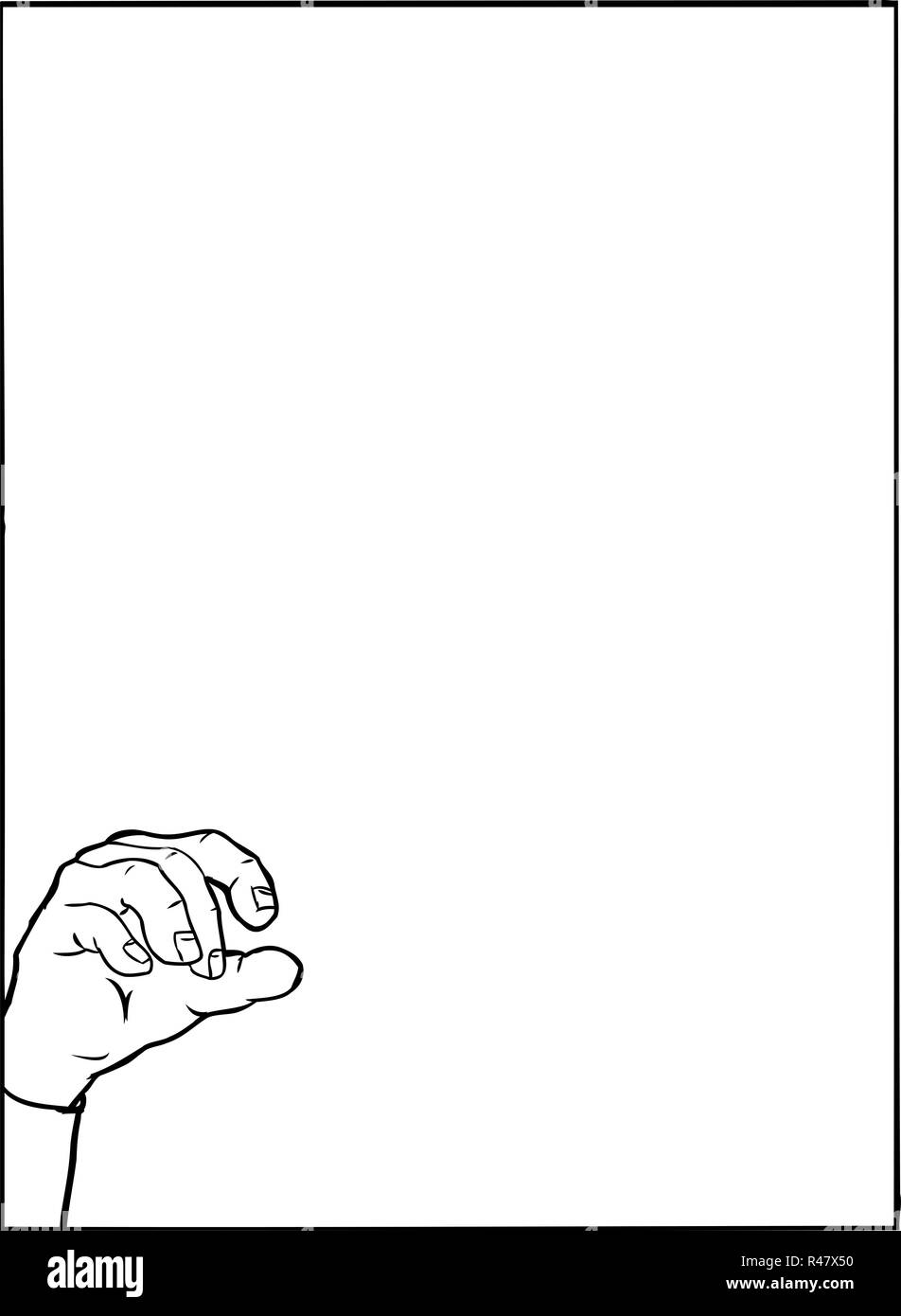 Outline of Open Hand Stock Photo - Alamy