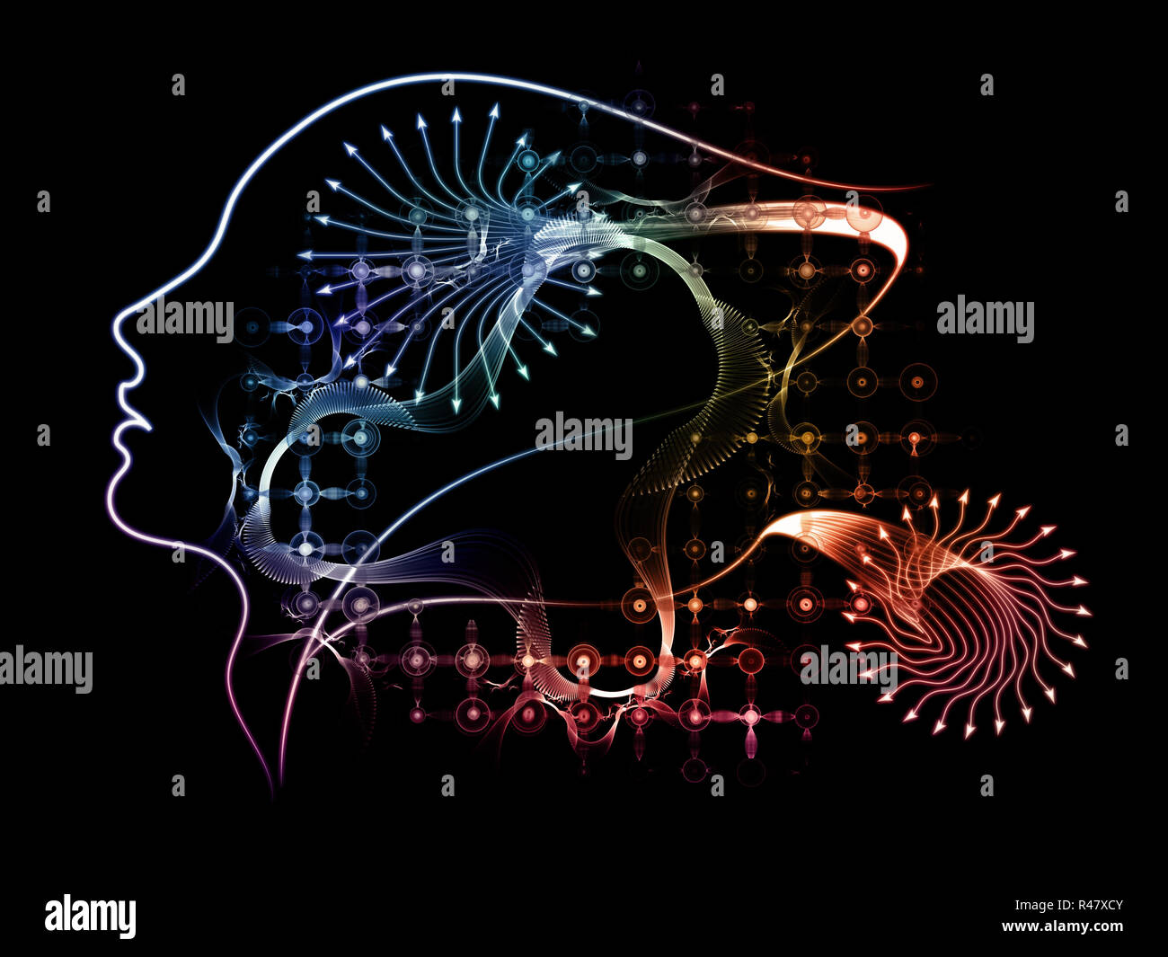 Philosophy of artificial intelligence background hi-res stock ...