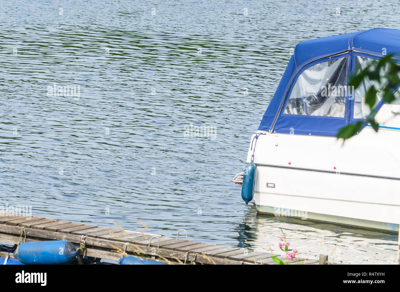 rear view of a sport boat Stock Photo - Alamy
