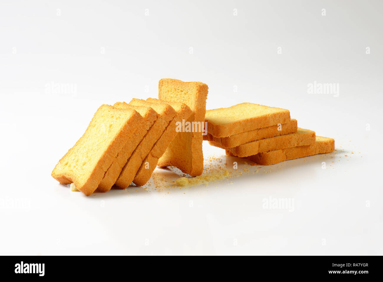 Crunchy rusk slices Stock Photo - Alamy