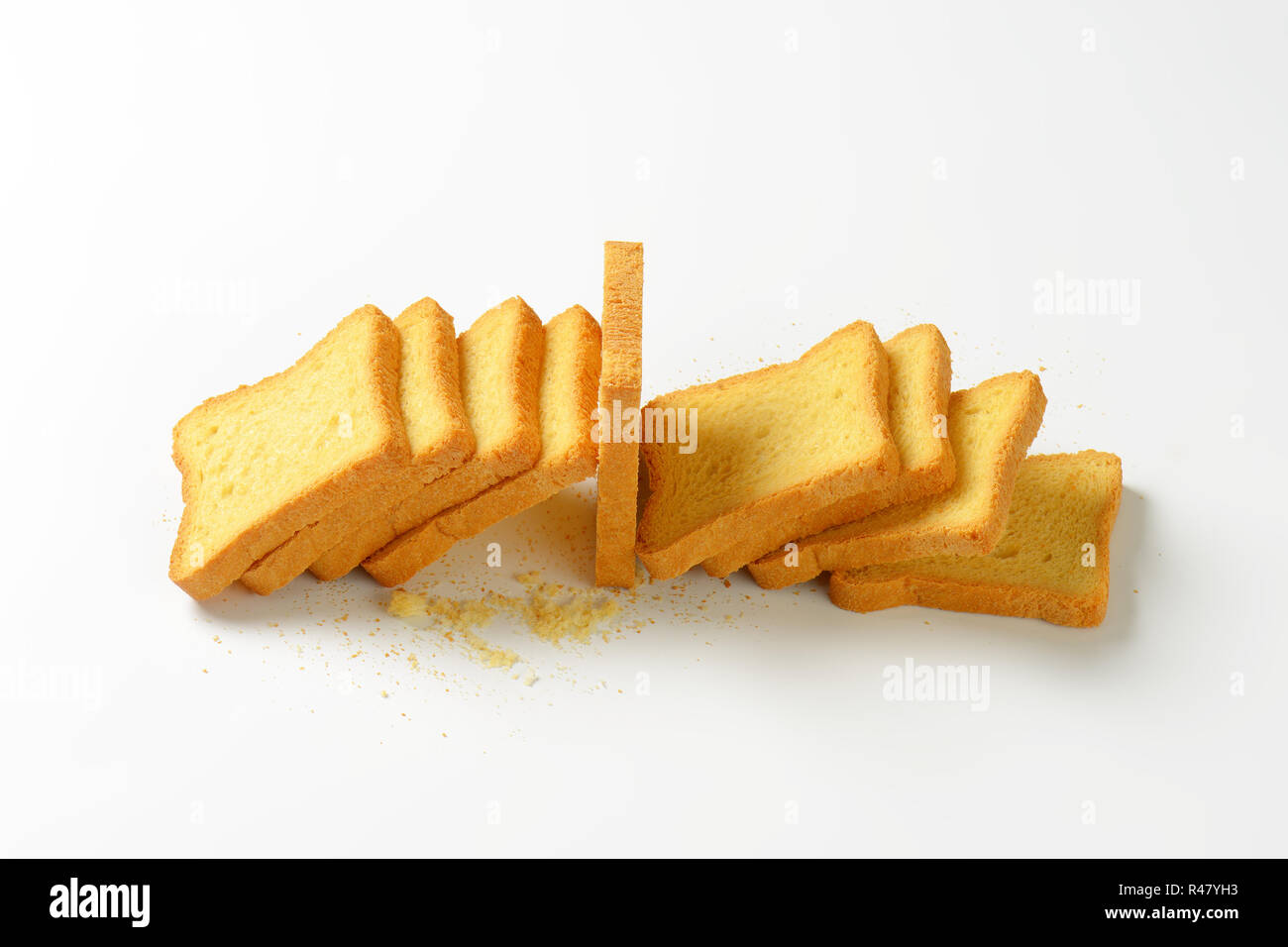 Crunchy rusk slices Stock Photo - Alamy