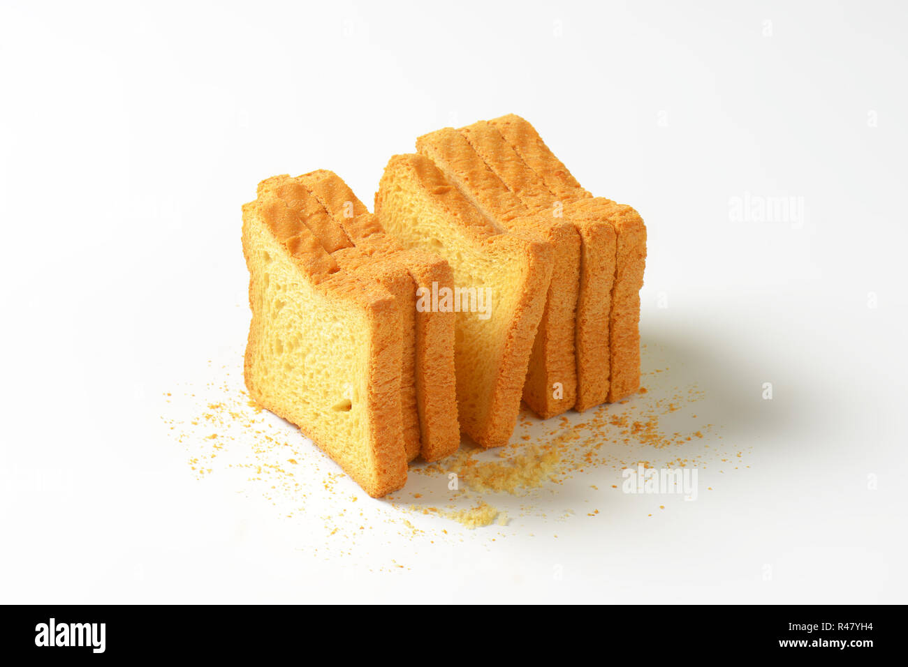 Crunchy rusk slices Stock Photo - Alamy