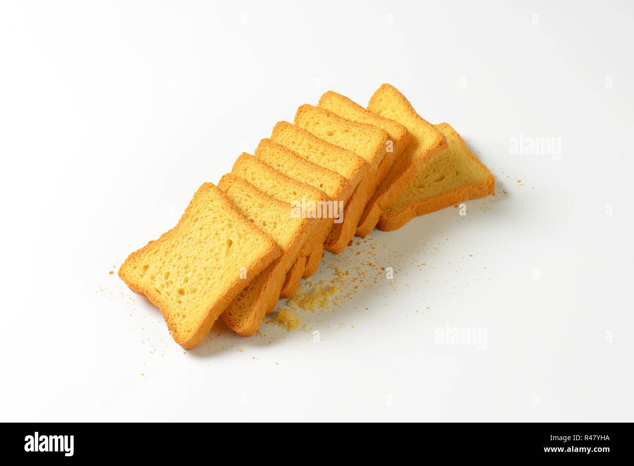 Crunchy rusk slices Stock Photo - Alamy