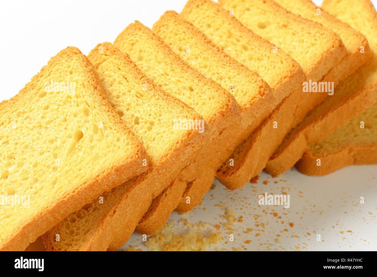 Crunchy rusk slices Stock Photo - Alamy