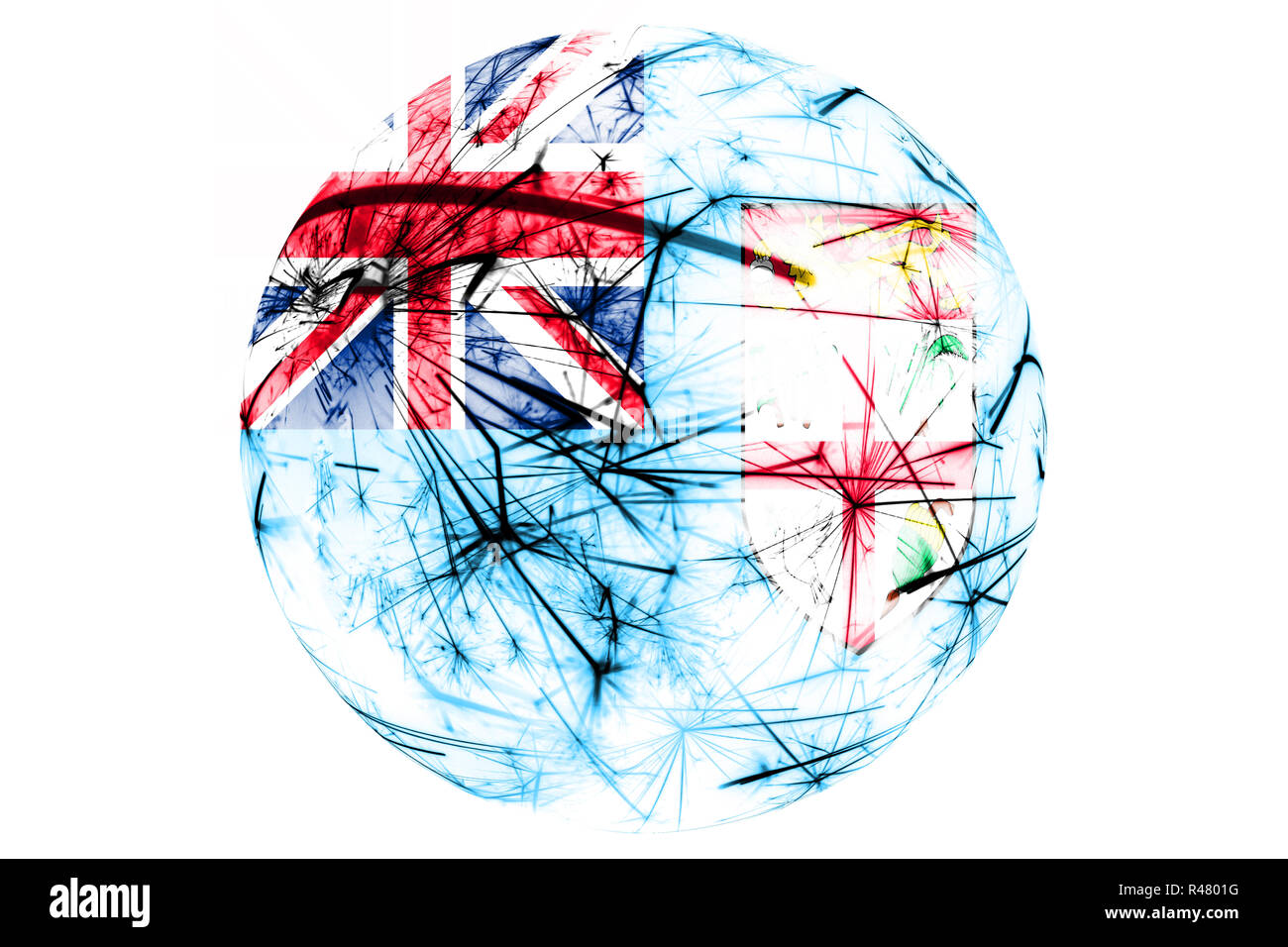 Fiji fireworks sparkling flag ball. New Year, Christmas and National ...