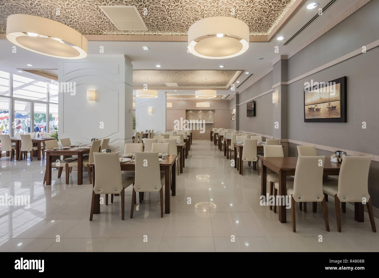 Interior of Modern Restaurant Room Stock Photo - Alamy