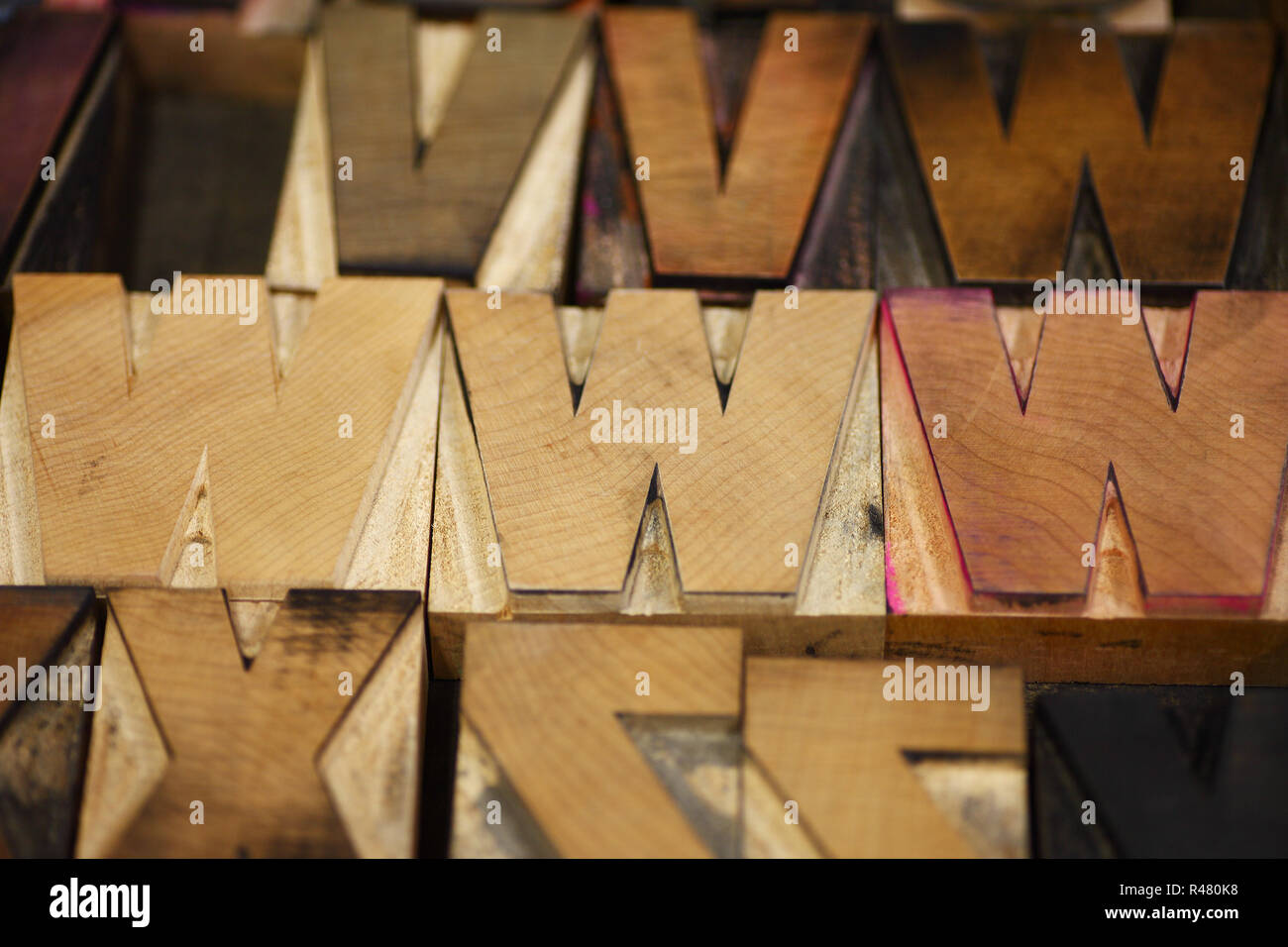 W typography font letter type hi-res stock photography and images - Alamy