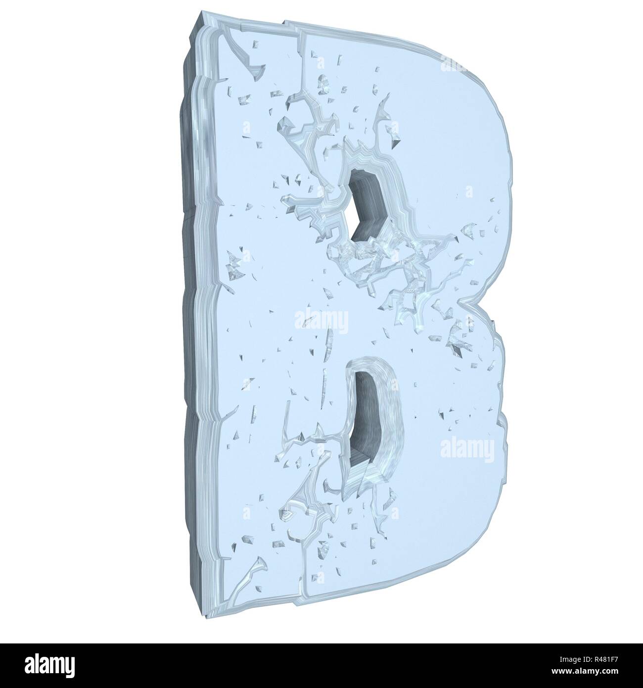 Letter B in cement Stock Photo - Alamy