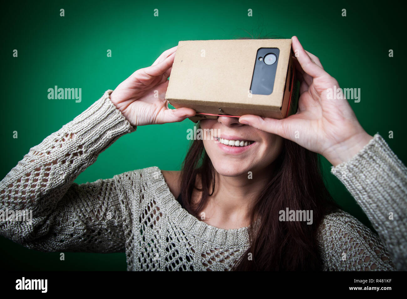 Cardboard virtual reality Stock Photo - Alamy