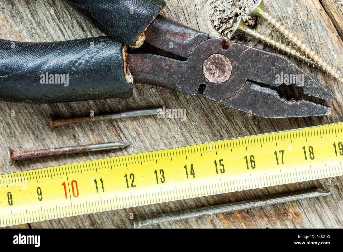 Old tools of carpenter Stock Photo - Alamy