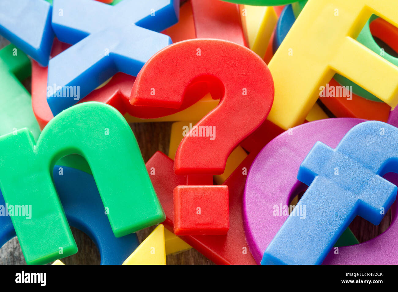 Letters with question mark Stock Photo - Alamy