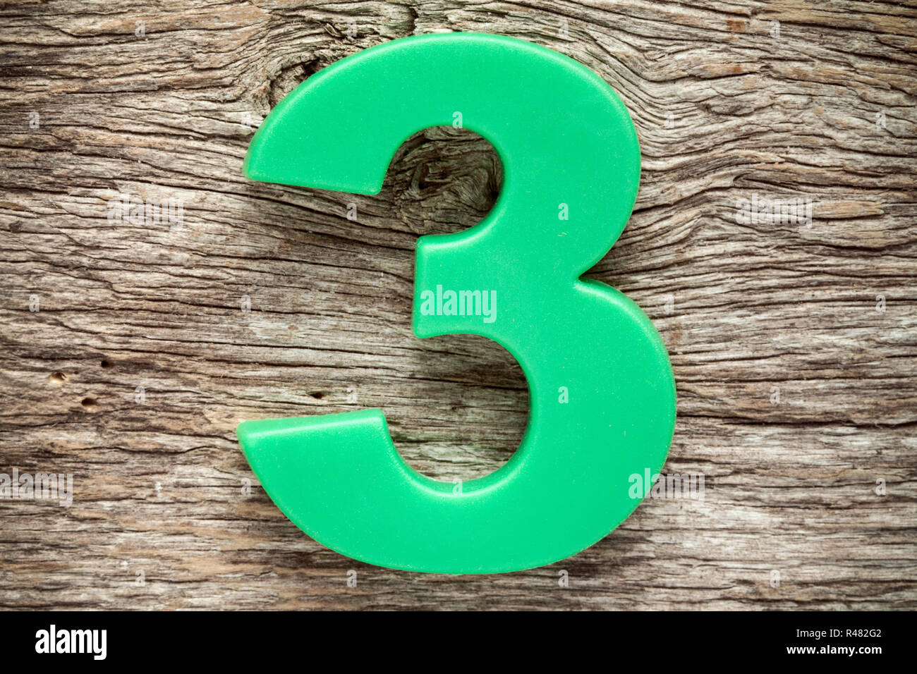 Green number three Stock Photo - Alamy
