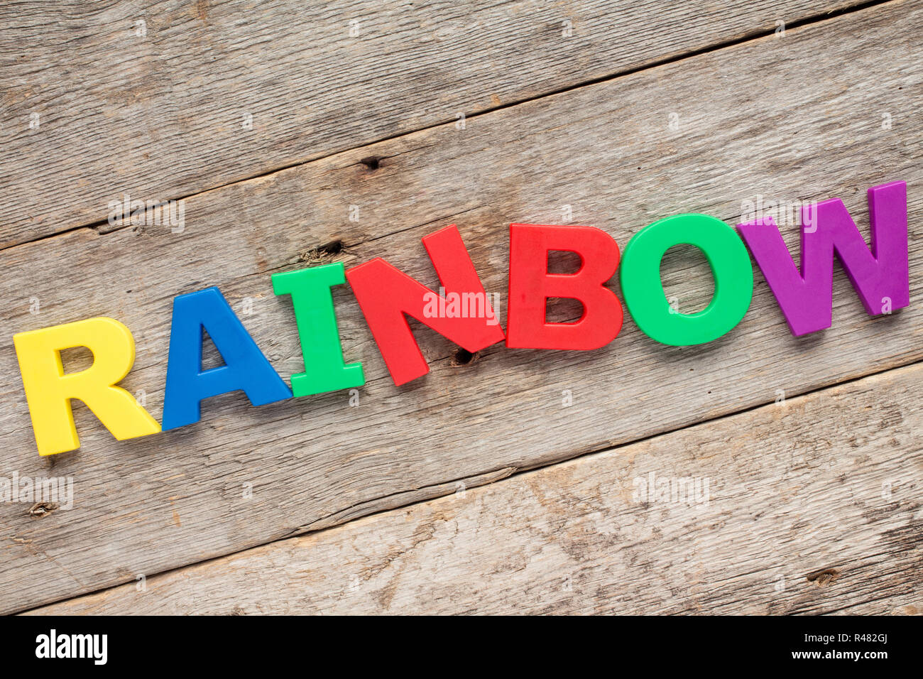 Rainbow - letter R Stock Photo - Alamy