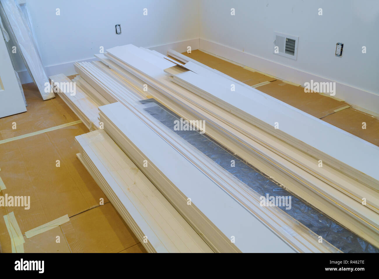 Interior construction of housing room under construction Stock Photo ...