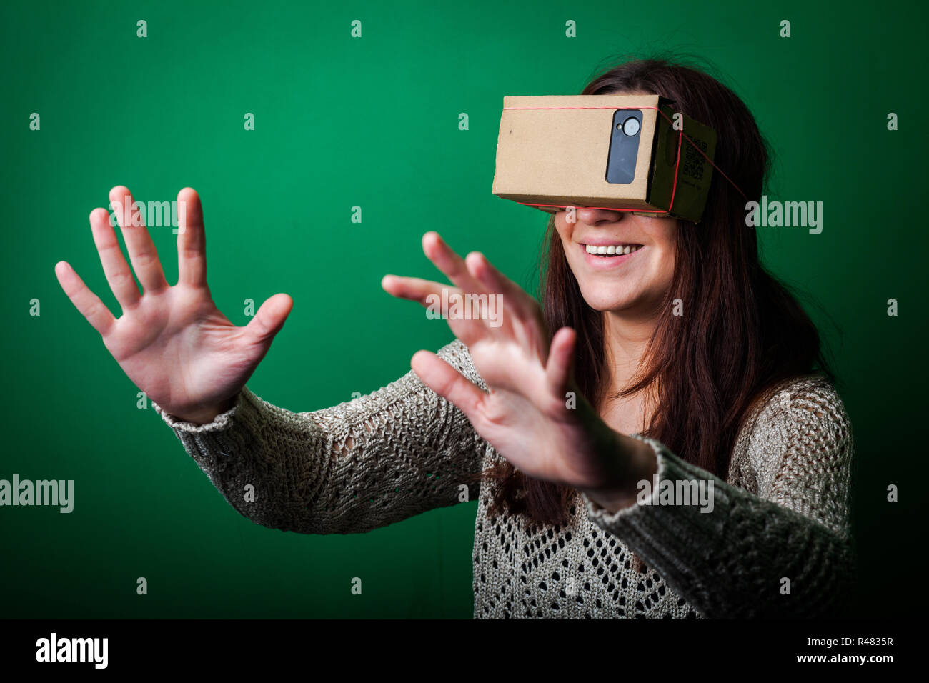 Cardboard virtual reality Stock Photo - Alamy