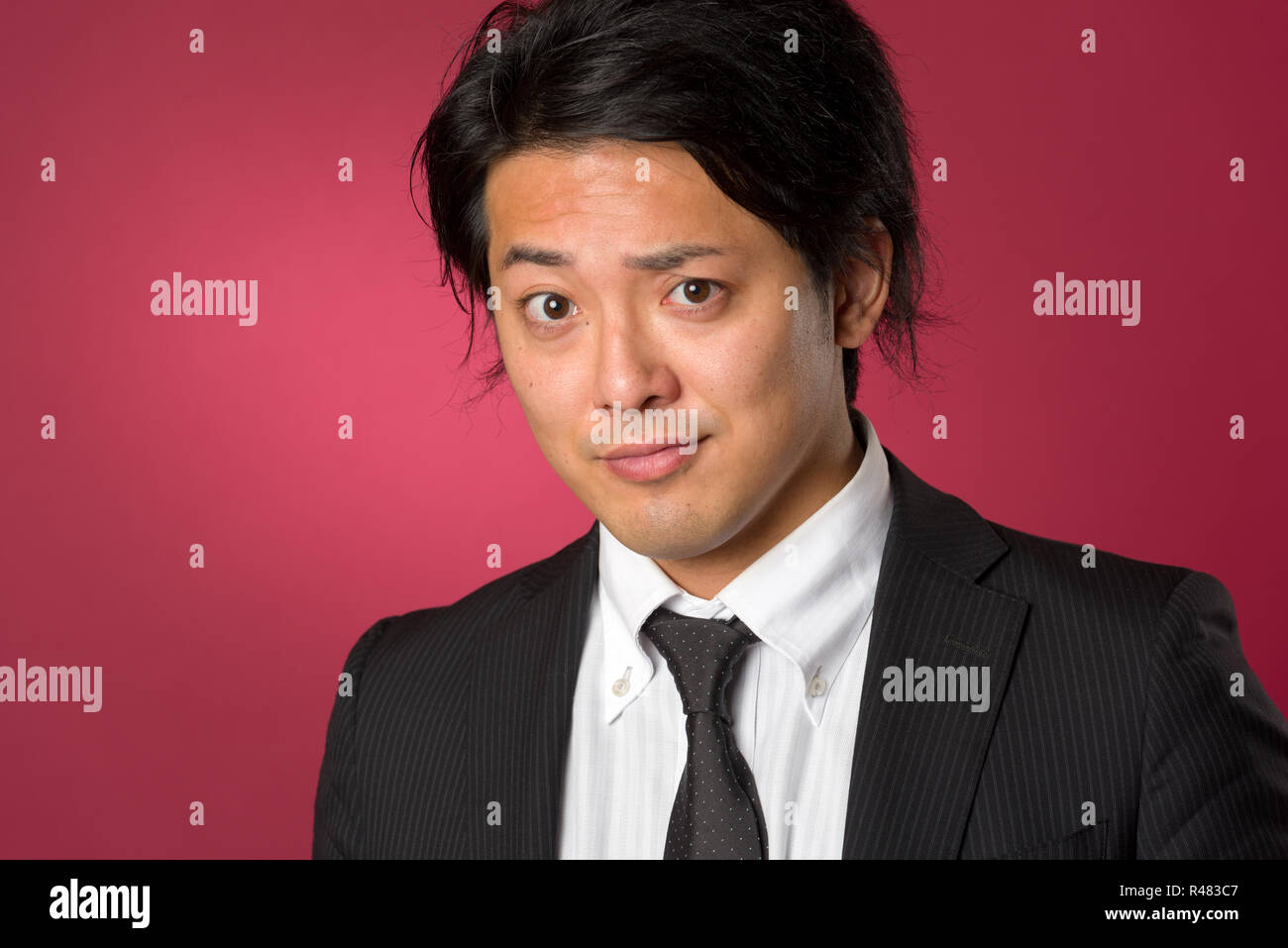 Smiling Asian Male Headshot Stock Photo - Alamy