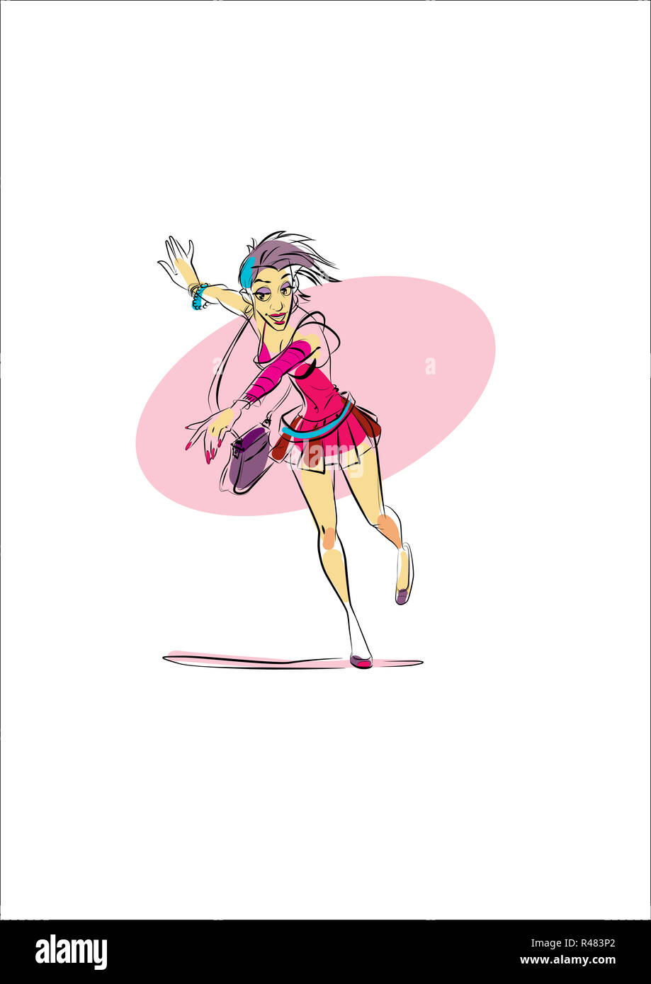 Woman late work Cut Out Stock Images & Pictures - Alamy