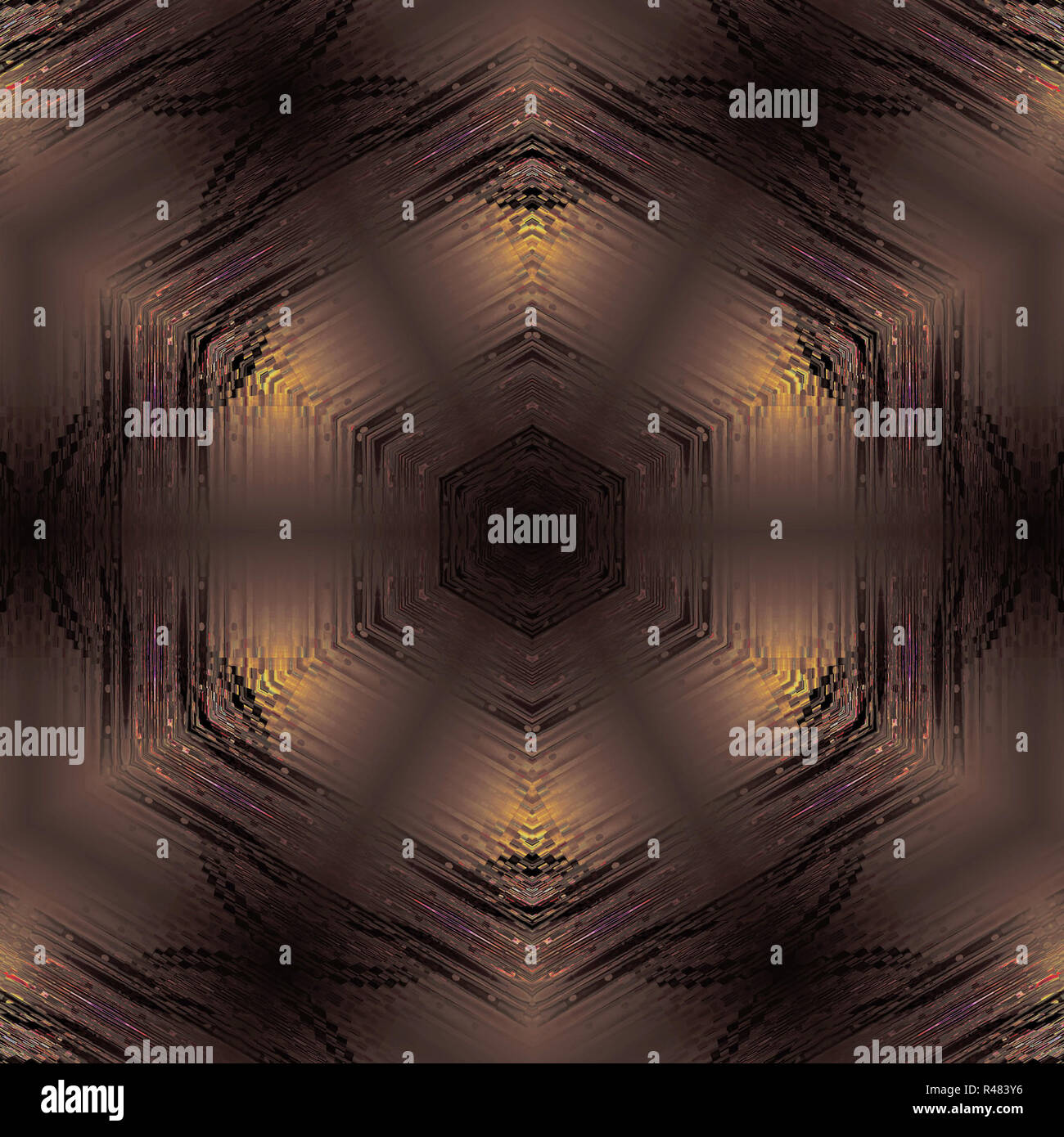 Abstract geometric shiny background, seamless hexagon pattern metallic ...