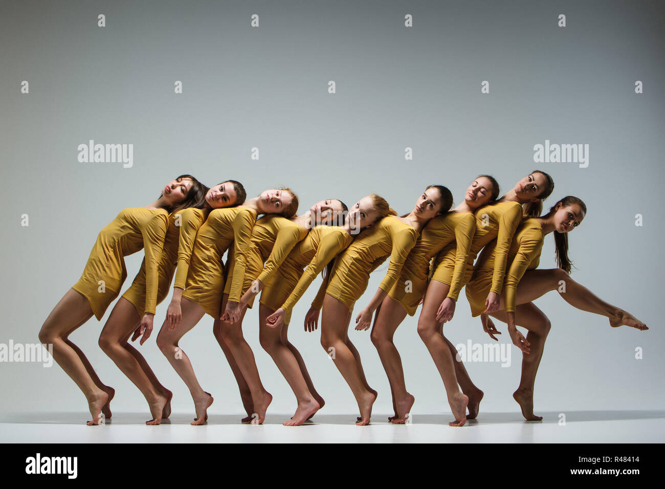 The group of modern ballet dancers Stock Photo - Alamy