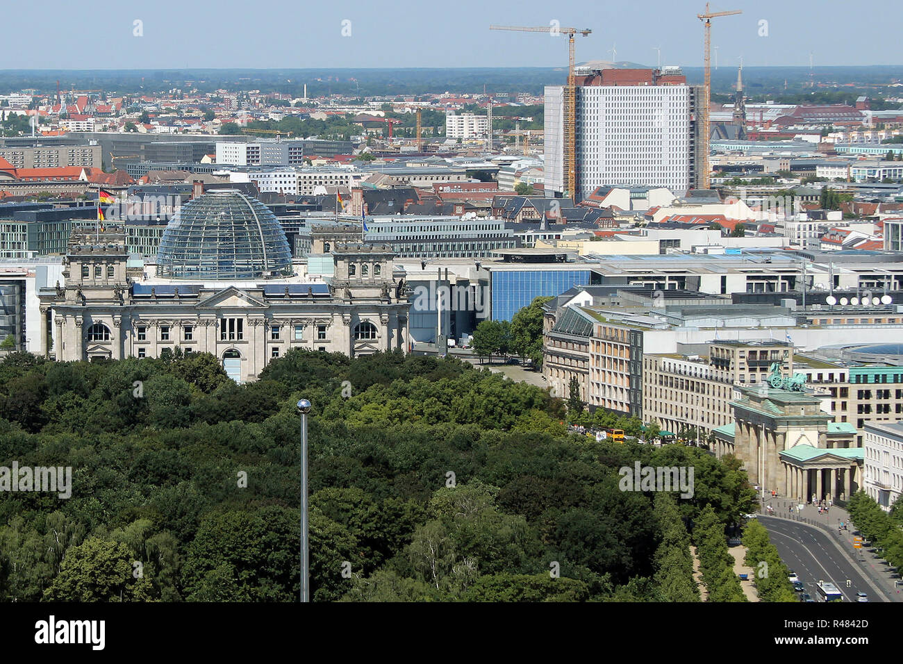 view from the kollhoff tower on the reichstag building in berlin ...