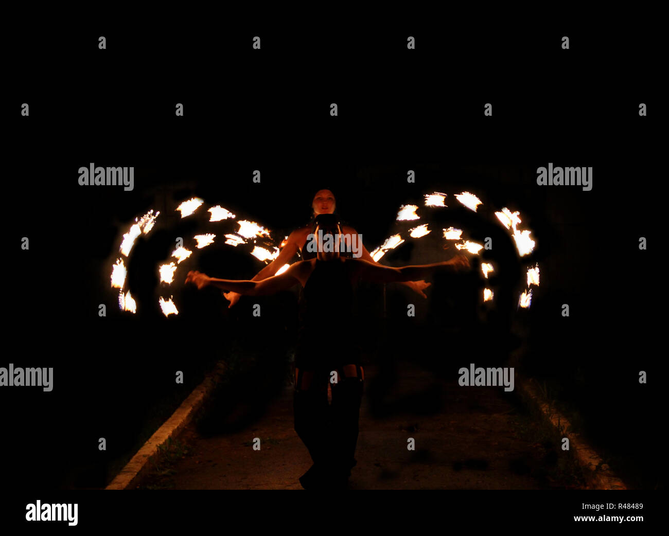 Show with fire Stock Photo - Alamy